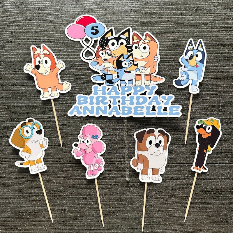 Bluey Card Cake Topper - Etsy UK
