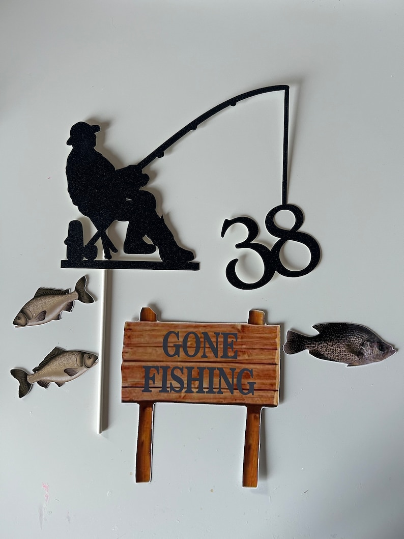 Fishing Cake Topper for Your Fisher Man Friend - Etsy