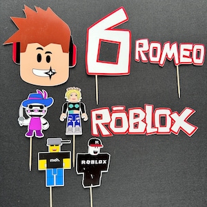 Personalised Roblox Cake Topper Set. - Etsy UK