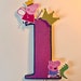 Peppa Pig Number Cake Topper and Name Charm. Personalised - Etsy