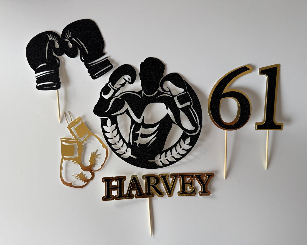 Personalised Boxing Champ Cake Topper - Etsy