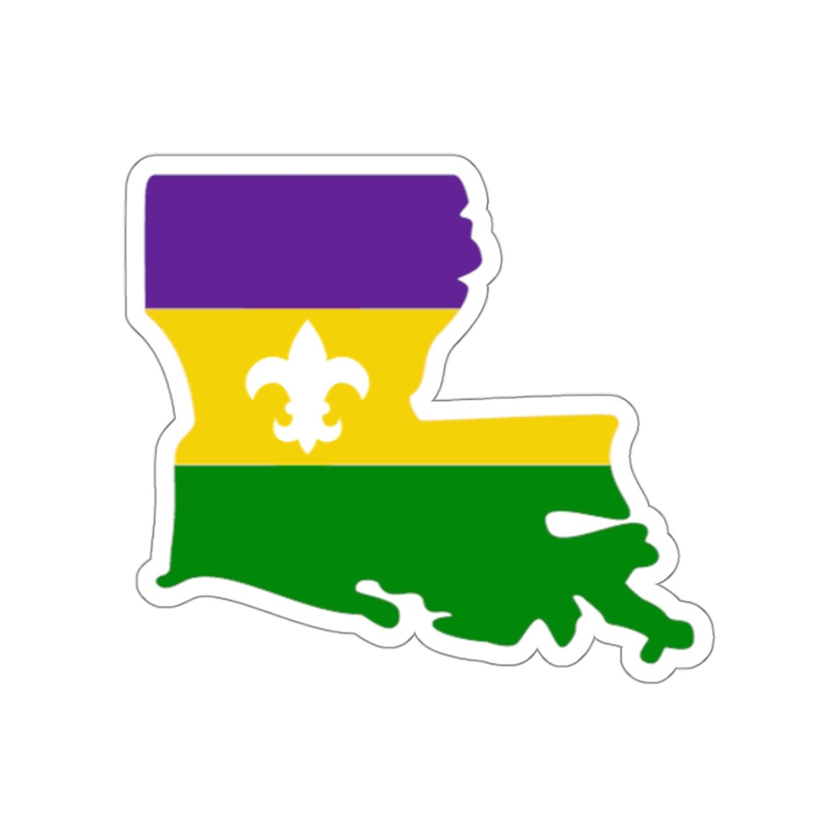 Mardi Gras Louisiana Sticker - Etsy