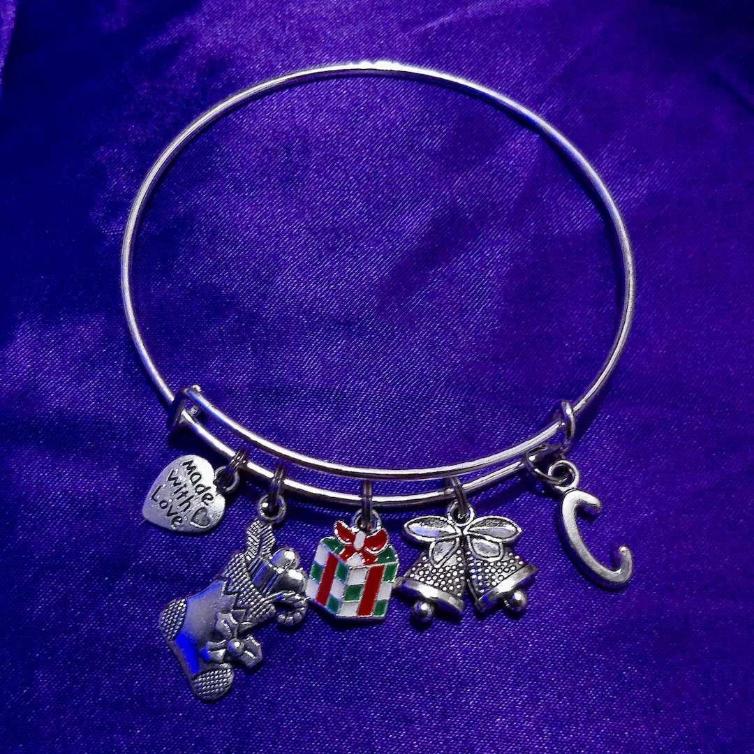 Christmas Charm Bracelet Holiday Festive Bracelet Winter - Etsy