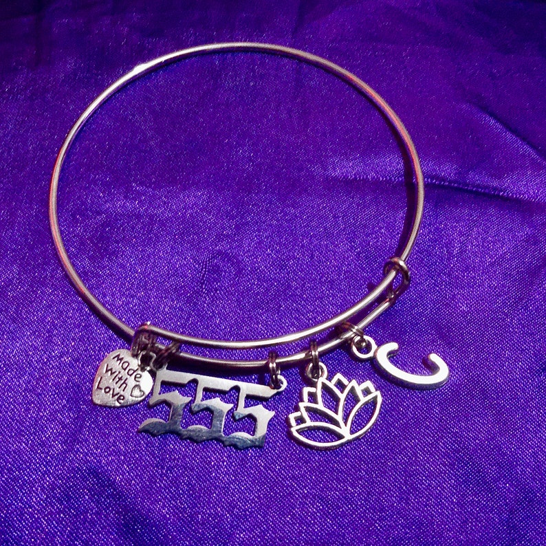 Angel Numbers 555 Charm Bracelet, Blessed Jewelry, Unique New Year's ...