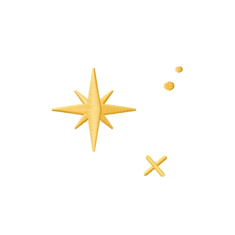 Mini Sparkle Stars Embroidery File Kawaii Accent Design Dst Pes Jef - Etsy
