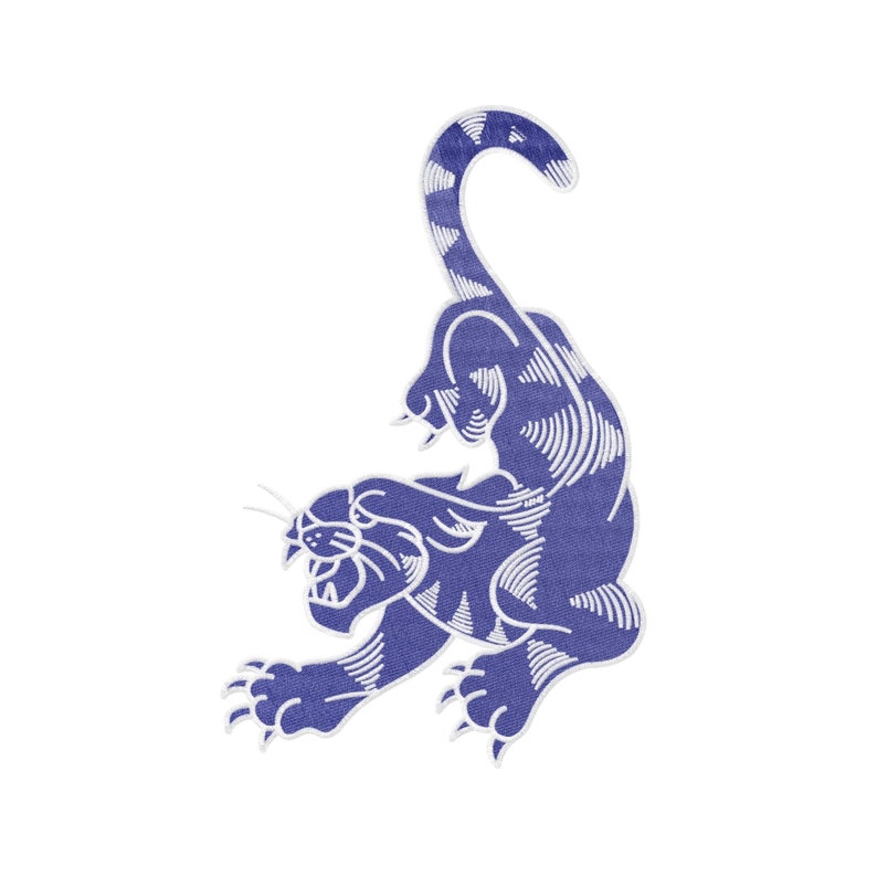 Panther Cat Large Embroidery Machine File Dst Pes Jef - Etsy