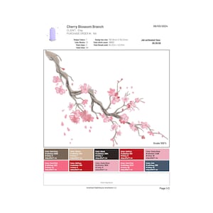 Cherry Blossom Sakura Large Embroidery Machine File Dst Pes Emb Jef ...