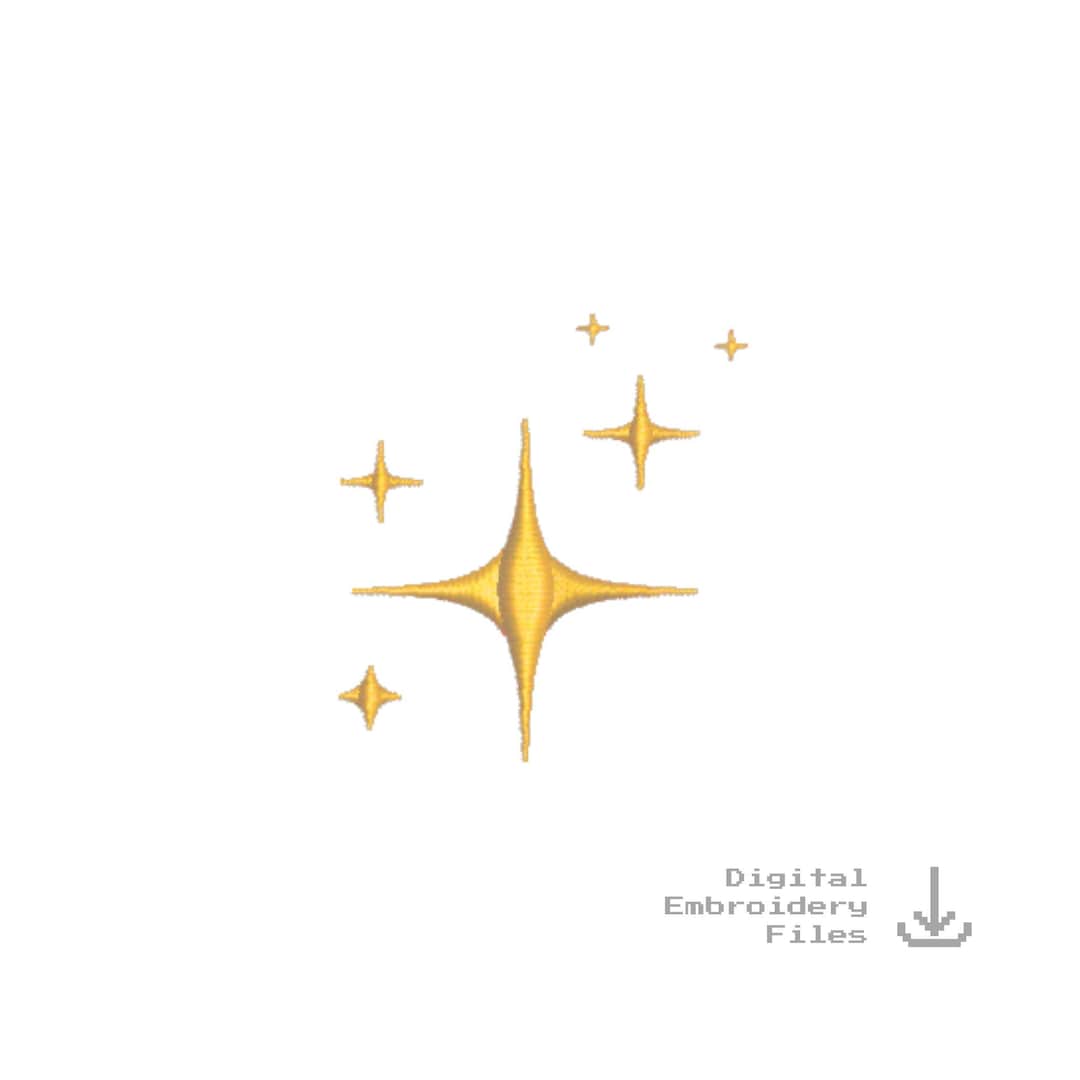 Sparkle Star Cluster Embroidery File Mini Twinkle Dst Pes Jef Exp Xxx ...