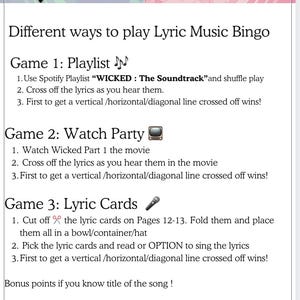 WICKED Bingo Party Games-musical Edition- Digital Instant Download - Etsy