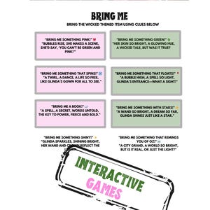 WICKED Party Printable Games - Instant Download & Loads of Fun for Kids ...