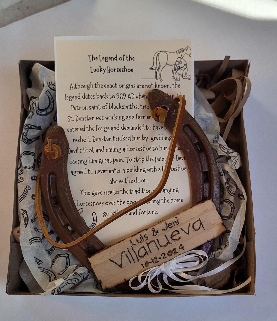 Lucky Horseshoe Gift Good Luck Decor New Home Housewarming Wedding Gift ...