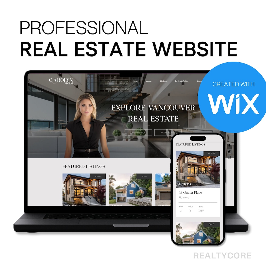 Real Estate Website Template Wix Realtor Website Marketing Real Estate ...