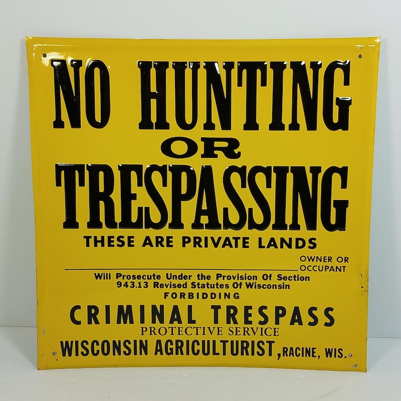 Metal Hunting Sign - Etsy