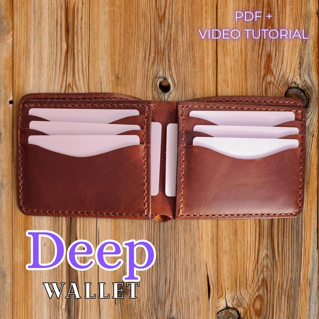 Leather Wallet PDF Pattern: Bifold With 8 Card Slots (digital Download ...