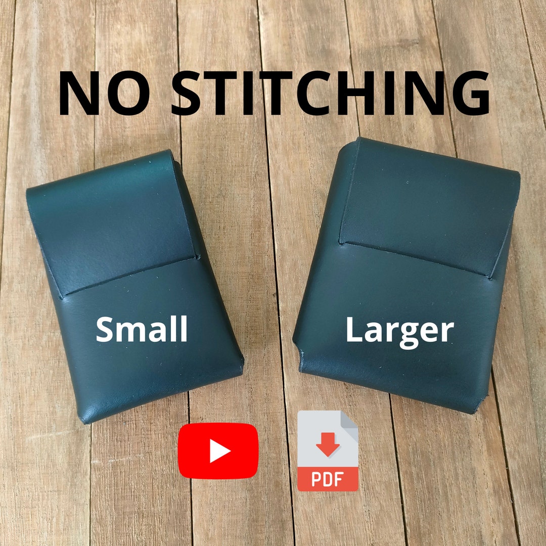 DIY Leather Card Holder Pattern: Slim Vertical Wallet (PDF Template) - Etsy