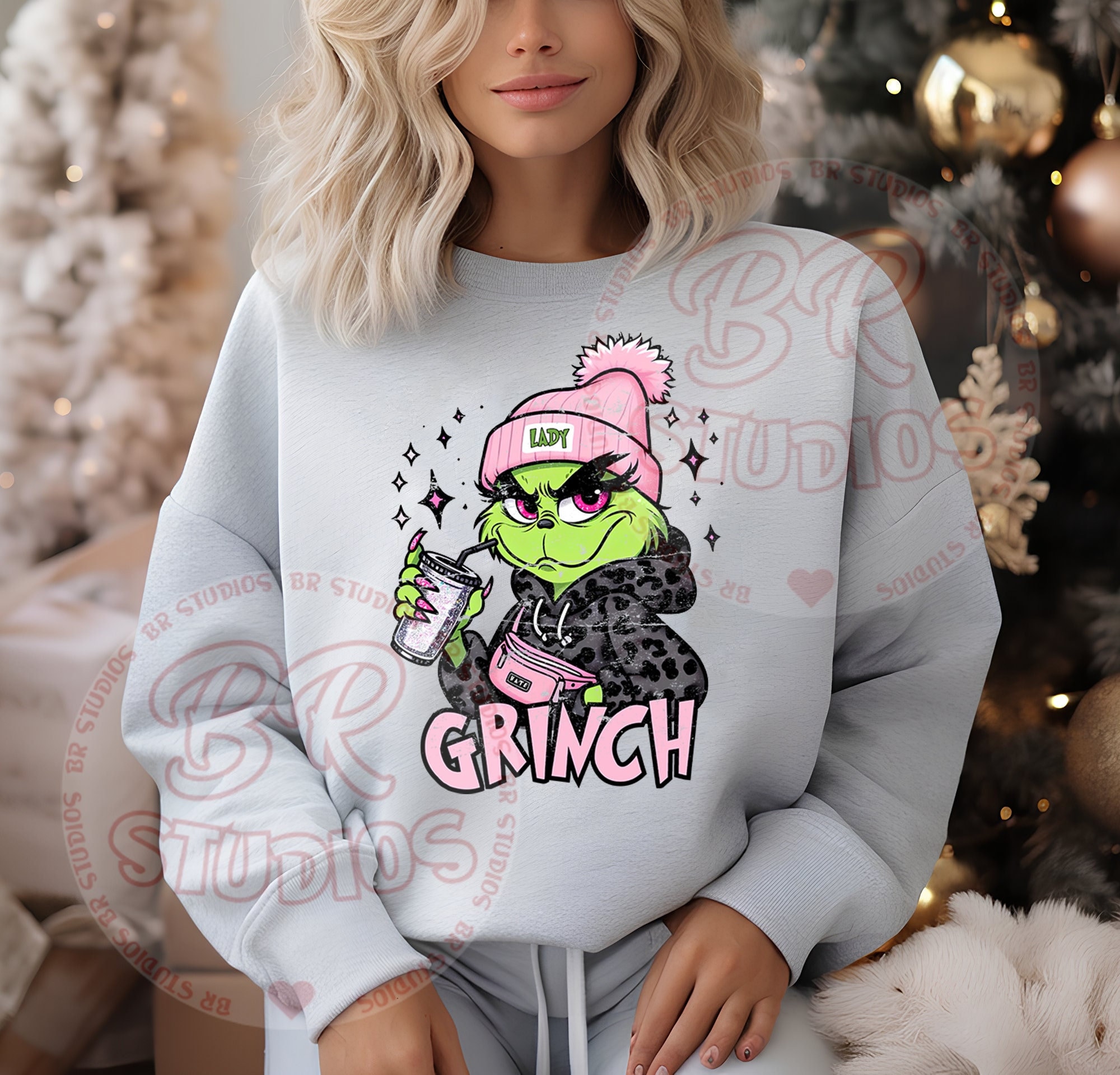Pink Lady Grinch Png, Merry Christmas Png, Christmas Sublimation Design ...