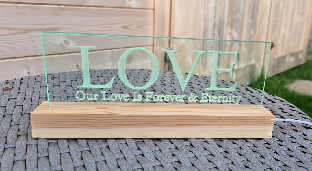 Personalised Engraved LED Lit Sign - Etsy