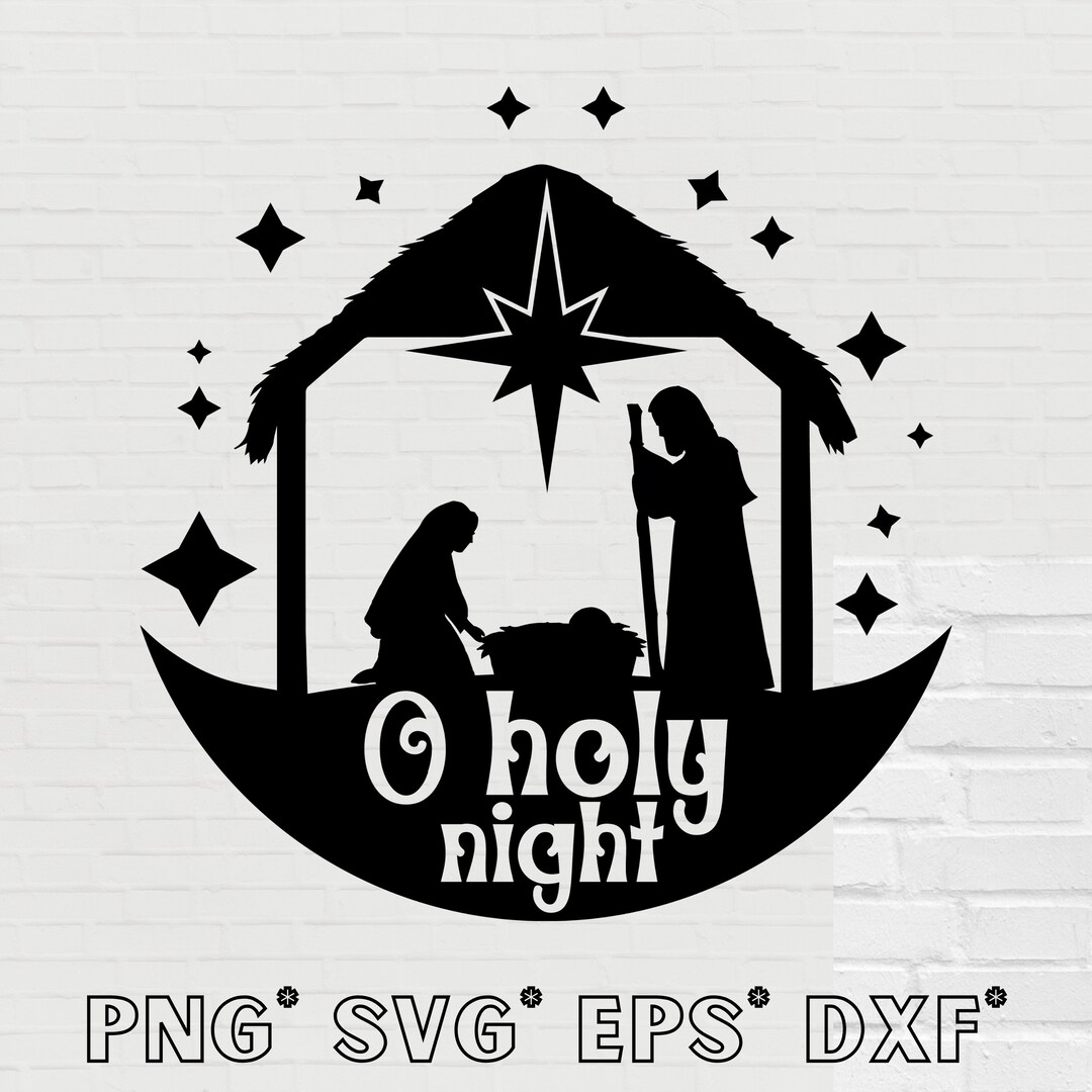 O Holy Night Christmas Svg Png Clipart for Christmas Sign - Etsy