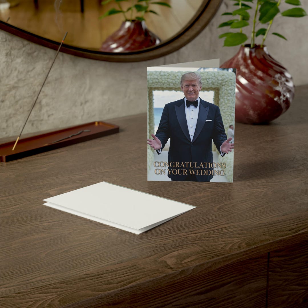 Trump Wedding Greeting Card, MAGA Wedding Gifts, Political Humor Card ...