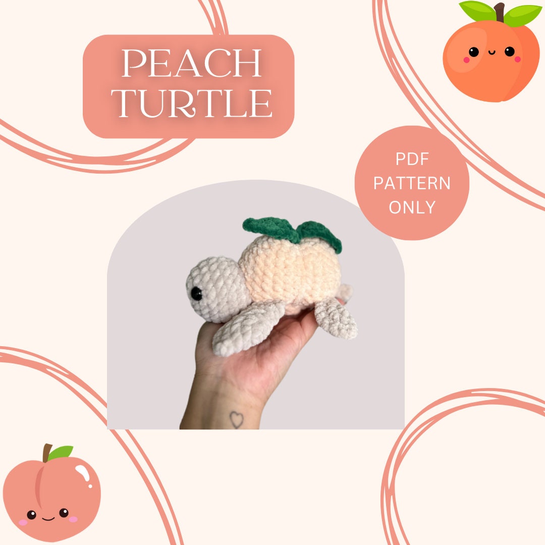 PEACH Turtle Crochet Pattern /fruit Turtle / Food Turtle / Dessert ...