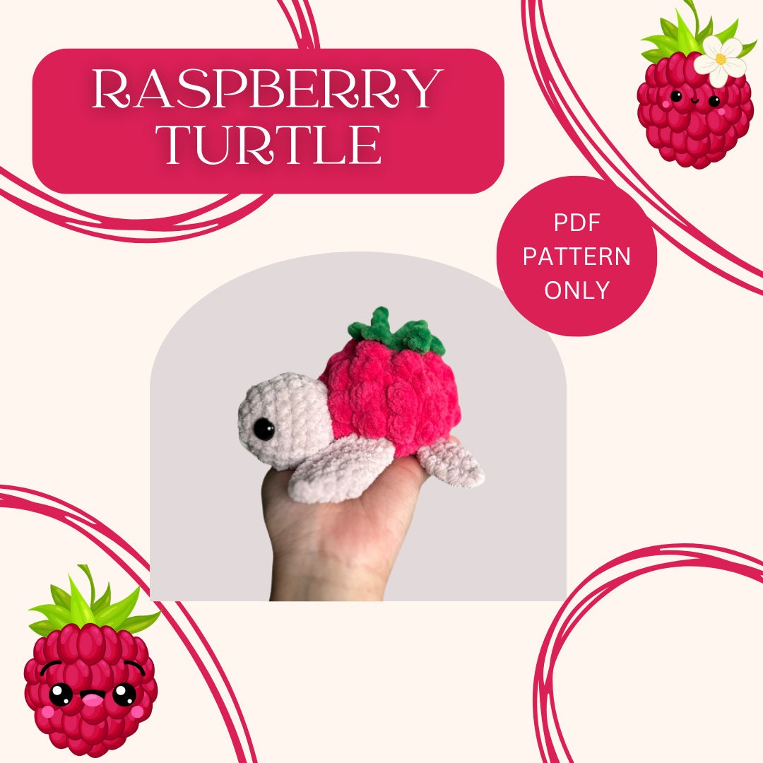 RASPBERRY Turtle Crochet Pattern /fruit Turtle /food Turtle /dessert ...
