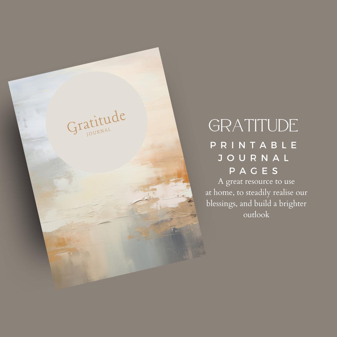 Gratitude Printable Journal 32 Pages PDF A4 & A5 Sizes Counselling Self ...