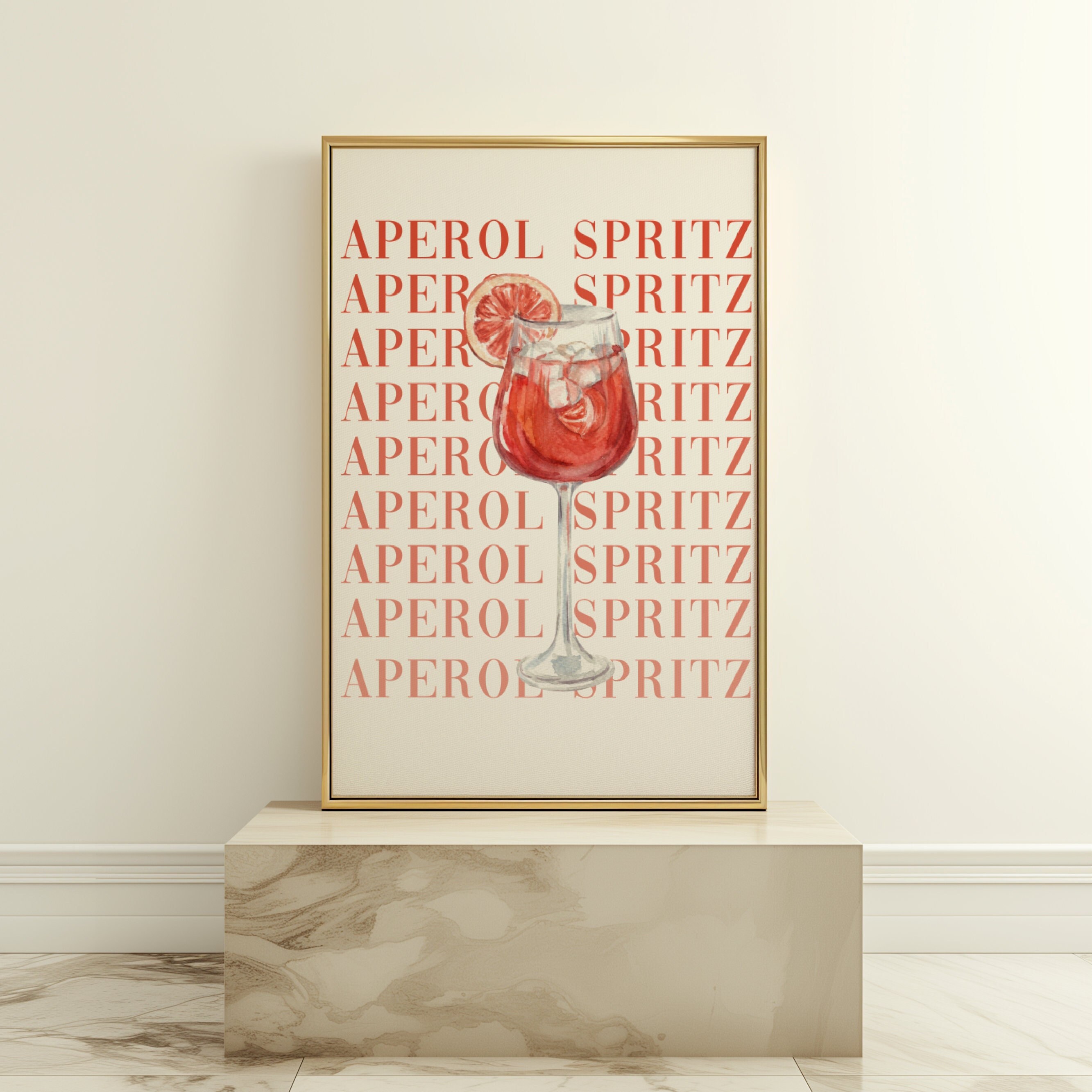 Aperol Spritz Wall Art, Aperol Spritz Gift, Aperol Spritz, Old Money ...