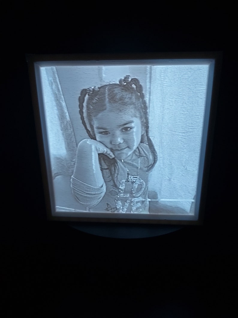 Multi-colored L.E.D. 3D Printed Customizable Lithophane Light Box - Etsy