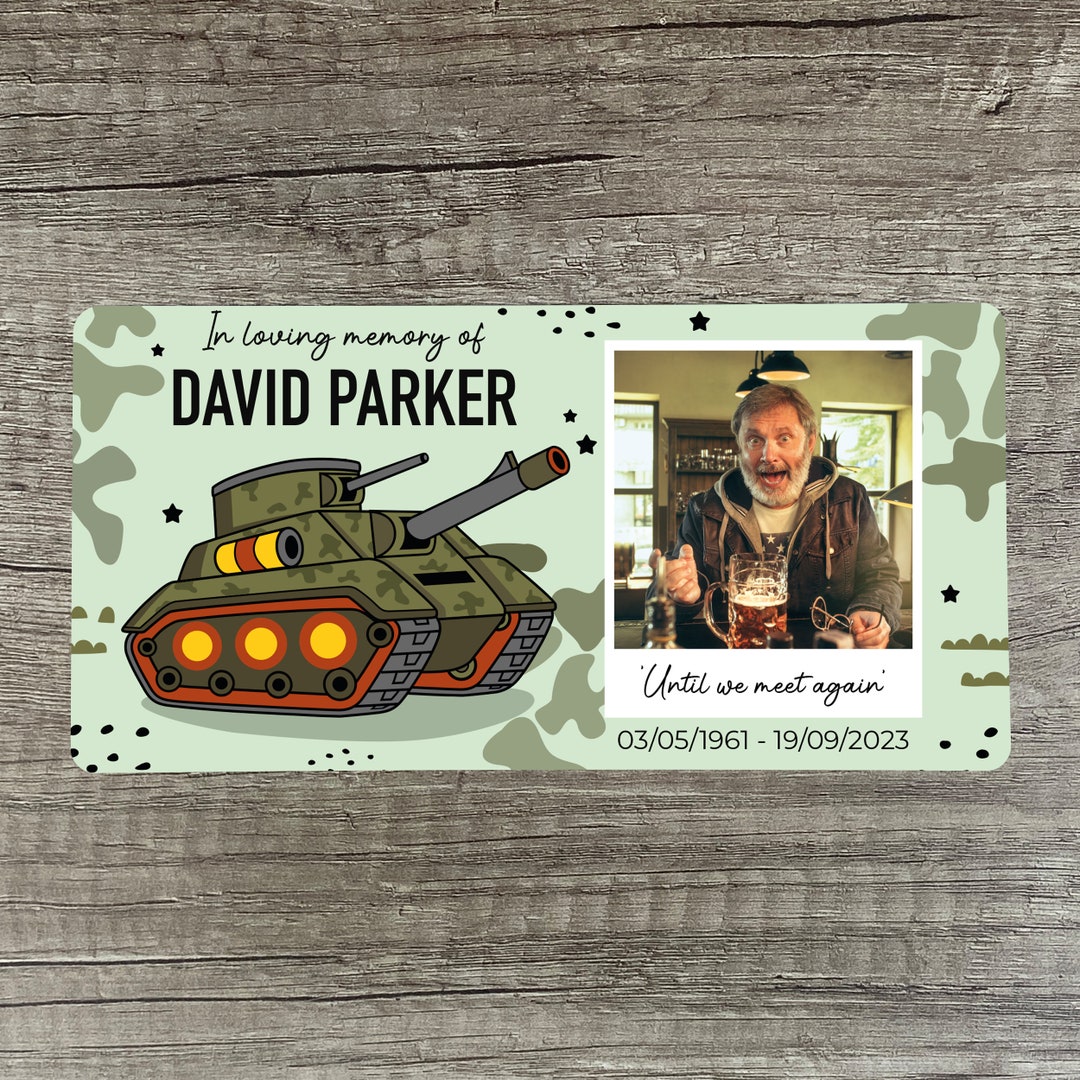 Memorial Plaque With Photo Metal Plaque Army Tank - Etsy