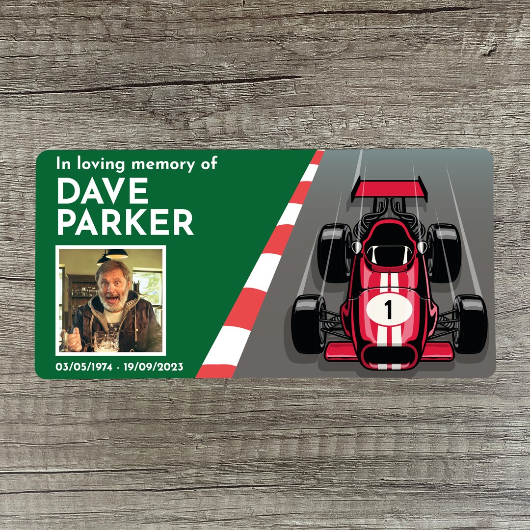 Memorial Plaque With Photo Metal Plaque Motorsport Racing F1 - Etsy