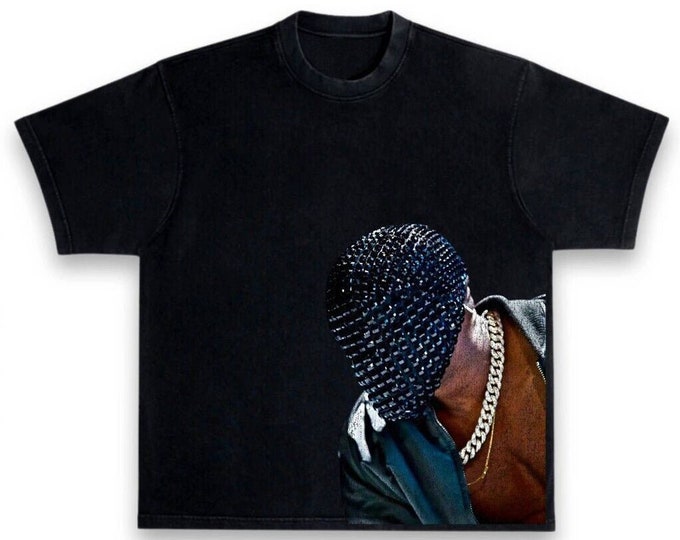 Kanye West Ye Yeezus Tour Studded Mask Premium Heavyweight Boxy Washed ...