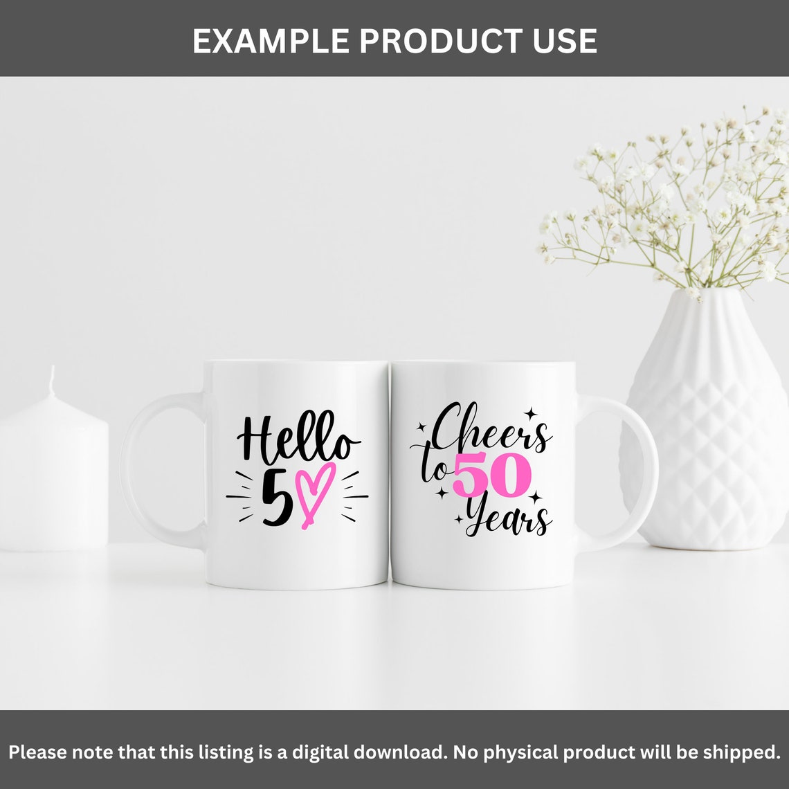 50th Birthday SVG Bundle 50th Birthday Svg Fifty & Fabulous Digital ...