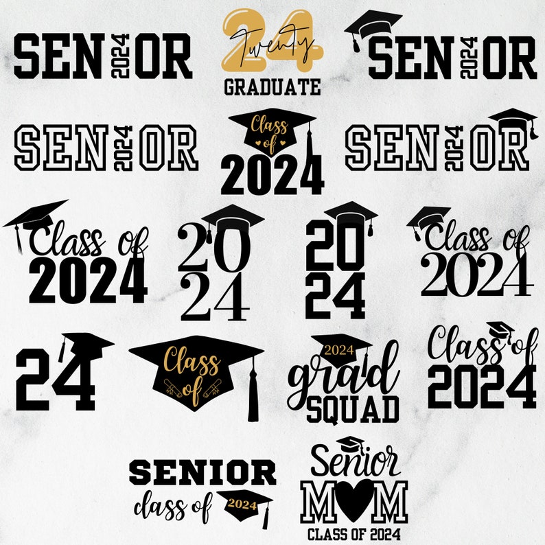 Graduation Class of 2024 Bundle | Proud Graduate 24' Svg | Graduation ...