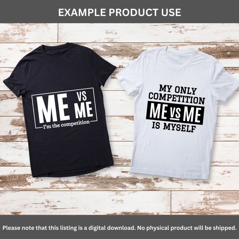 Me Vs Me SVG Bundle | Motivational Competition Designs (digital ...