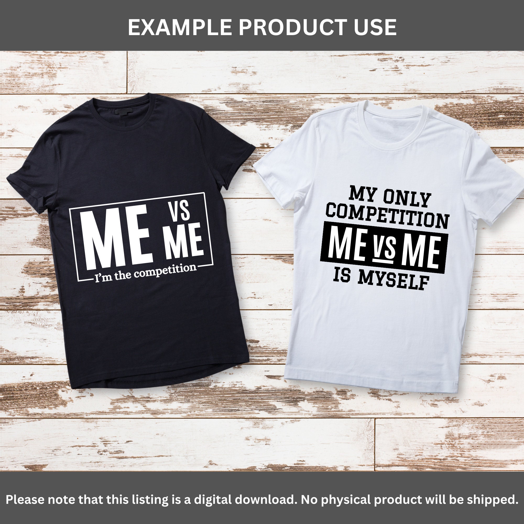 Me Vs Me Svg Bundle | I Am My Own Competition Digital | I Am My Only ...
