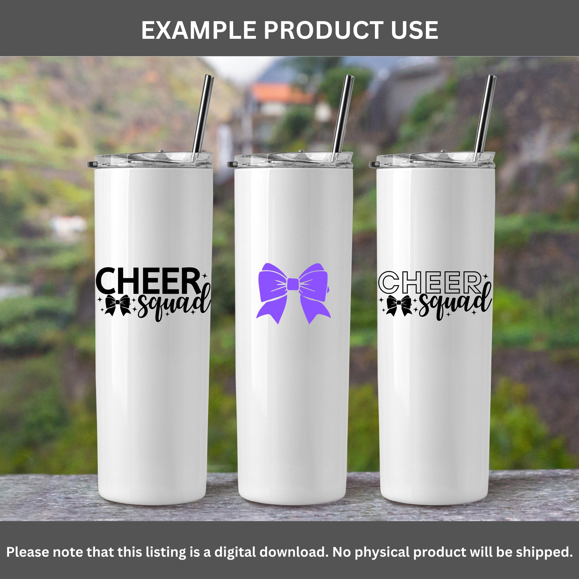 Cheer SVG Bundle | Cheerleading Designs for Bows, T-shirts (digital ...
