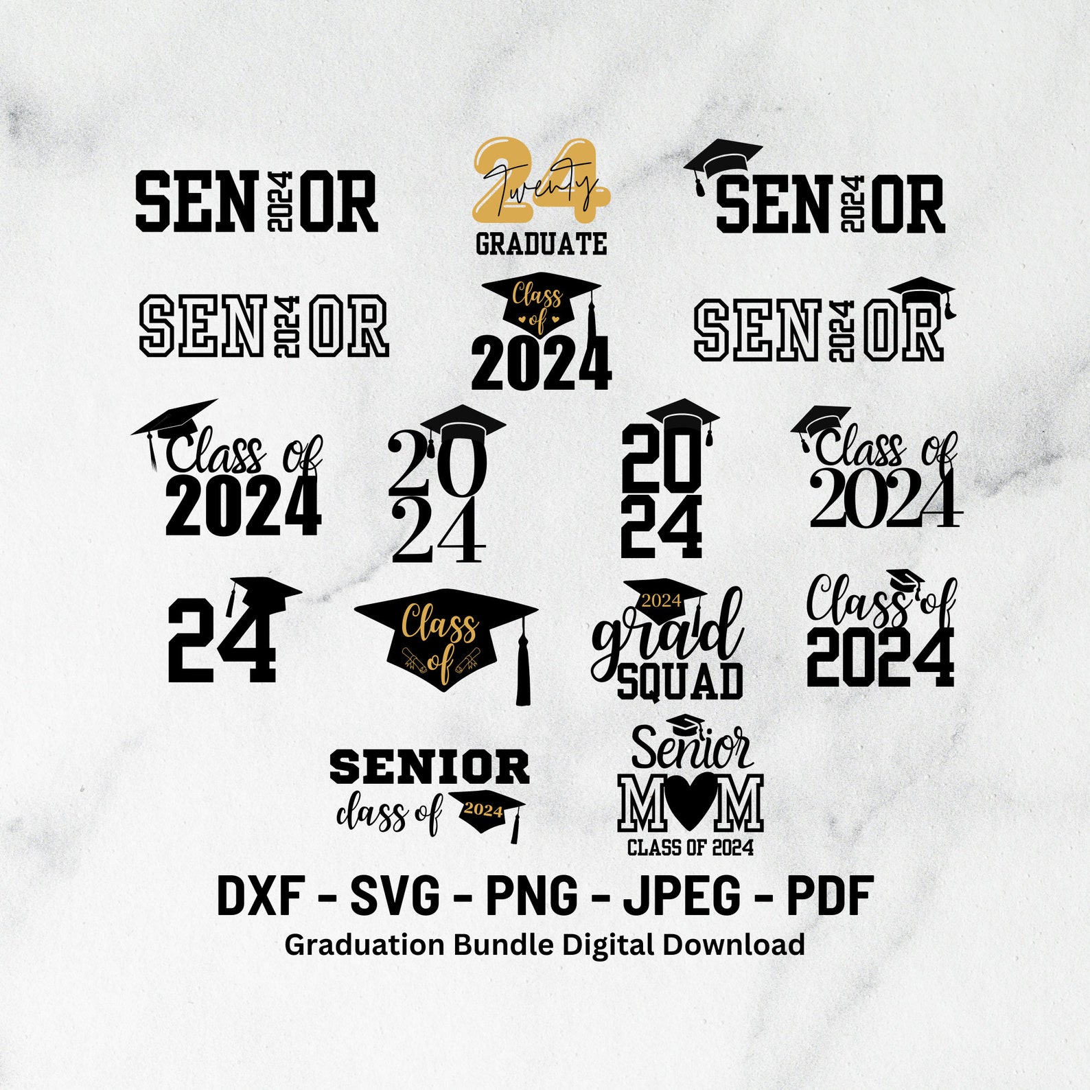 Graduation Class of 2024 Bundle | Proud Graduate 24' Svg | Graduation ...