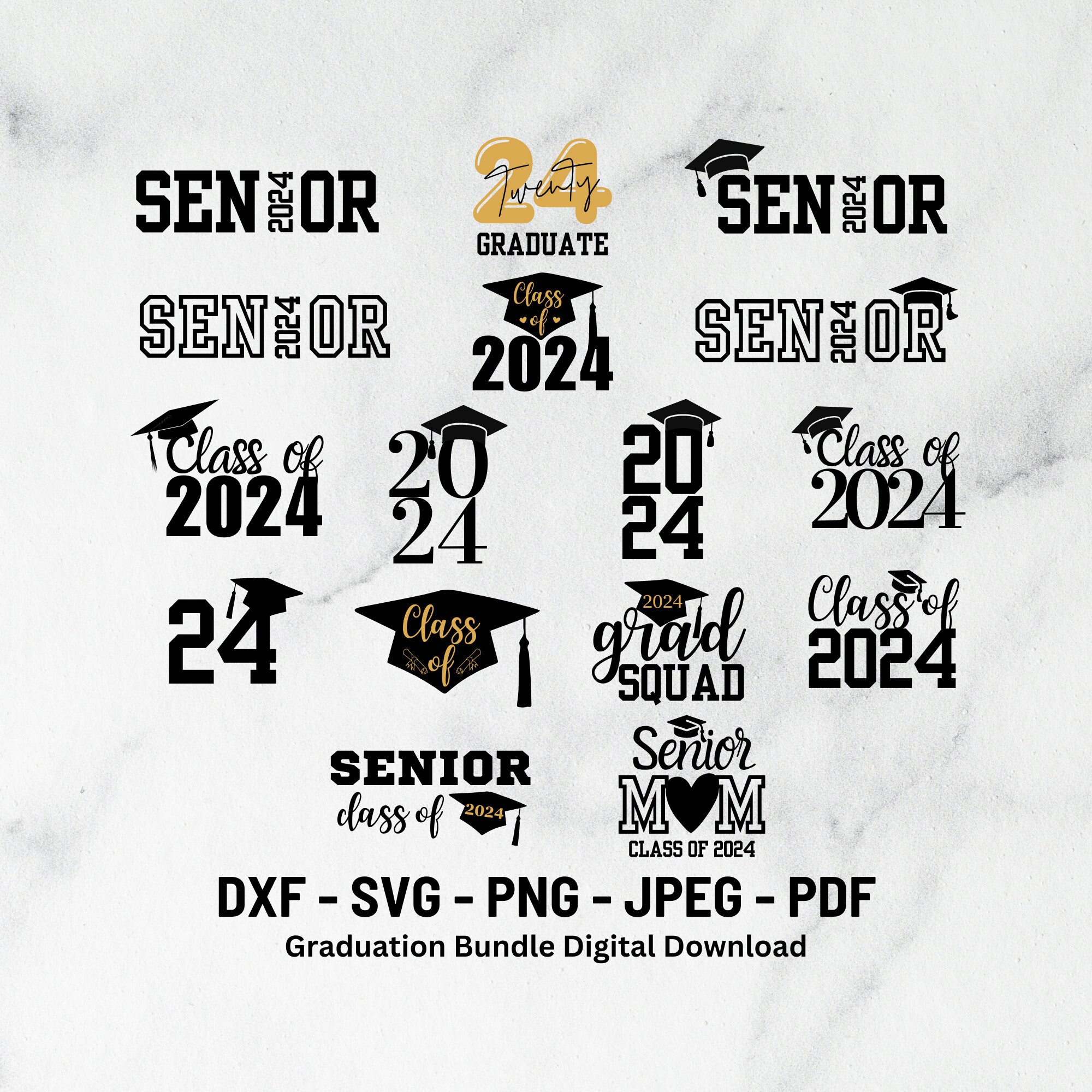 Graduation Class of 2024 Bundle | Proud Graduate 24' Svg | Graduation ...