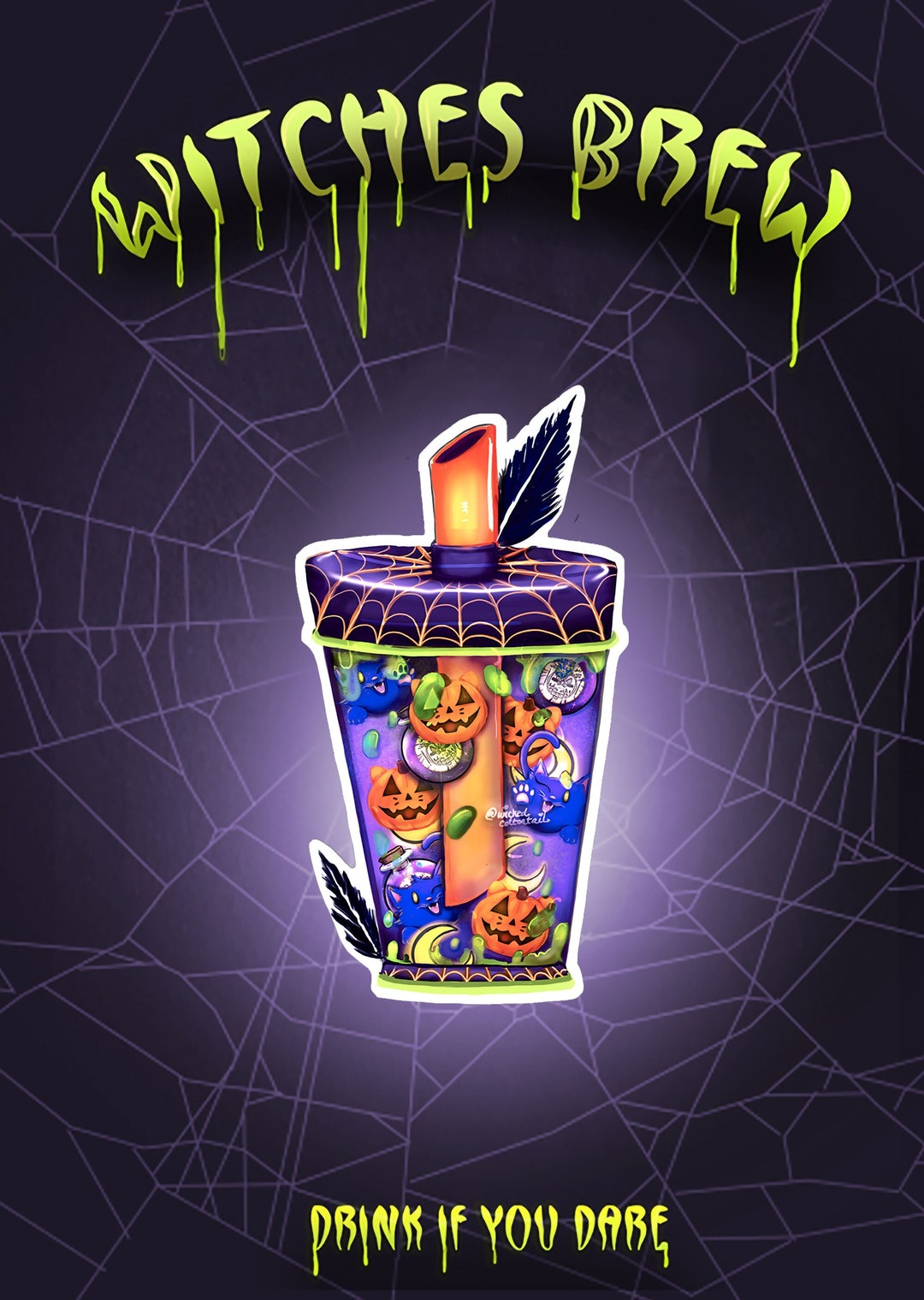 Witch’s Brew Boba Sticker - Etsy