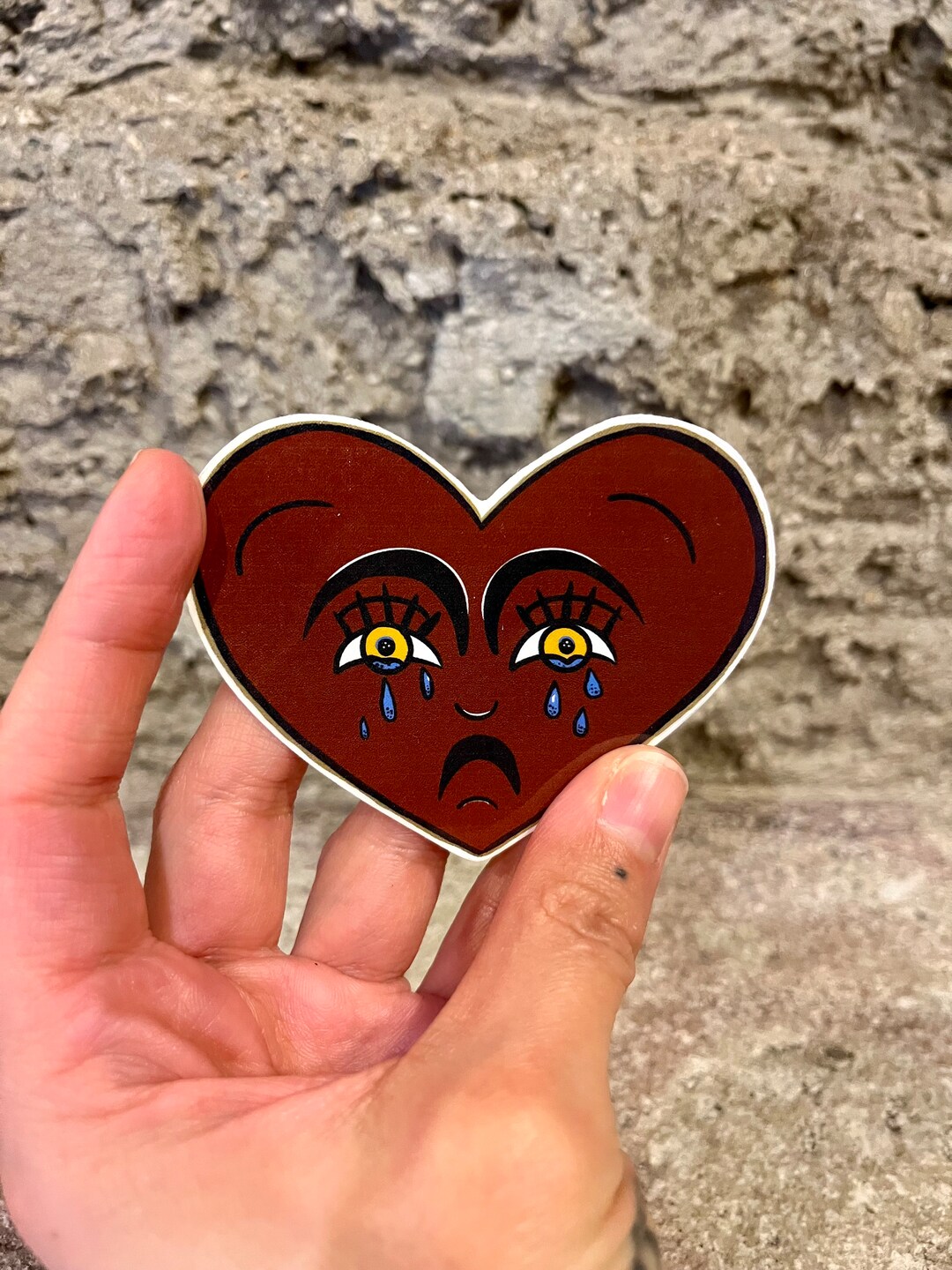 Crying Heart Temporary Tattoo - Etsy