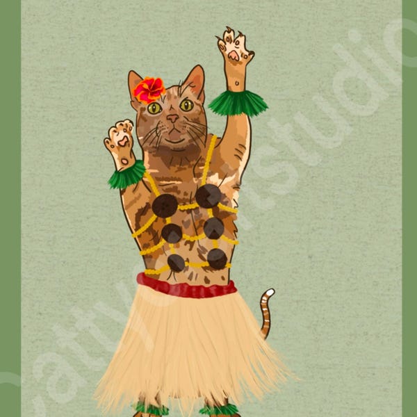 Hula Cats - Etsy