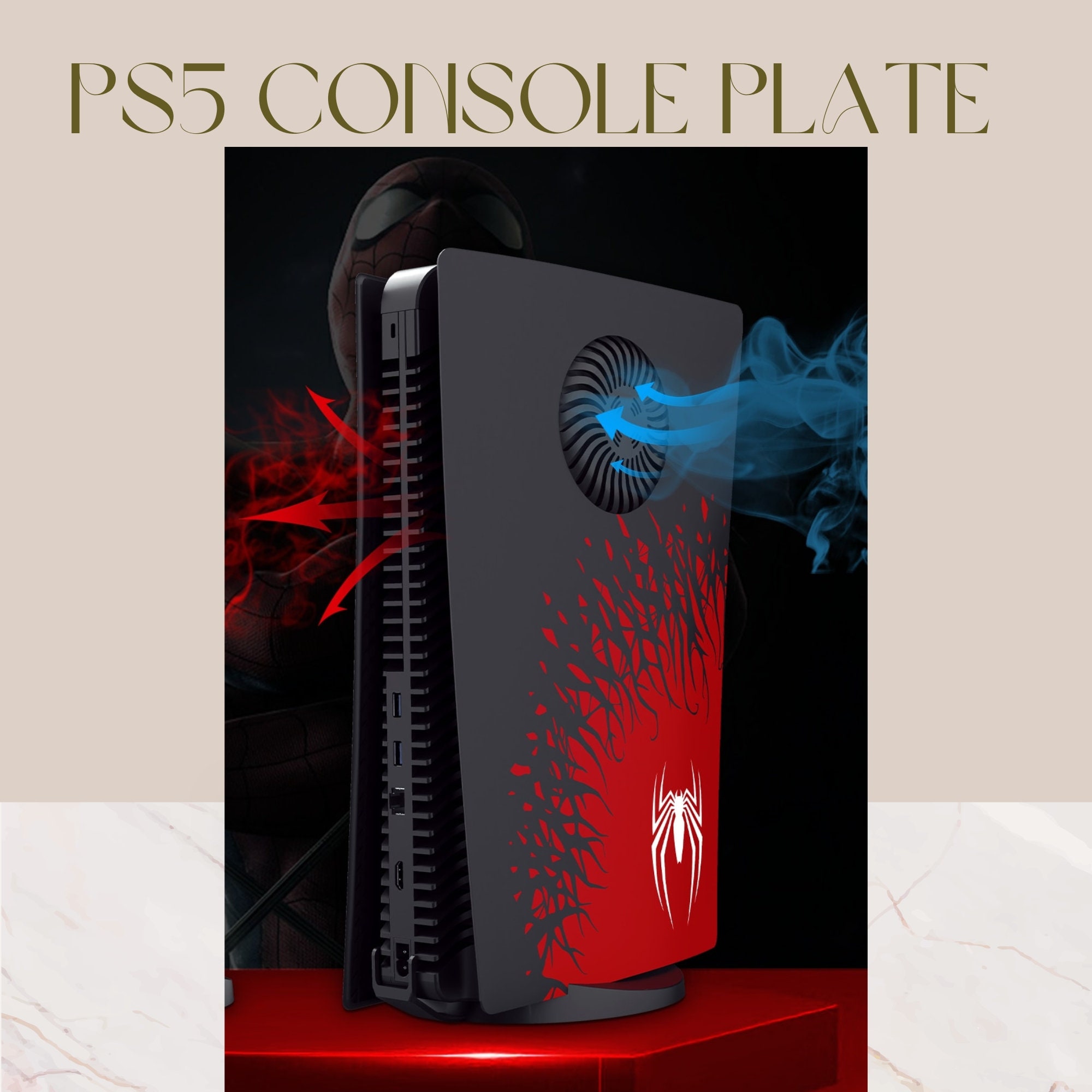 PS5 Plates With Vents, Spiderman, PS5 Faceplate, PS5 Console Plate ...