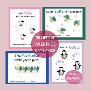 Kids Valentines Day Card Handprint Card DIY Valentine's Day Card for ...