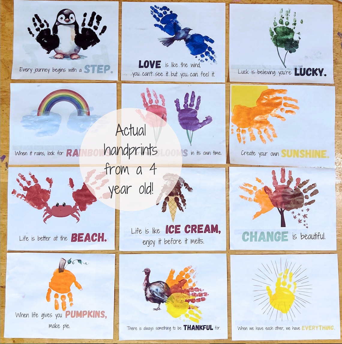Handprint Art Calendar Handprint Craft Daycare Printable Template ...