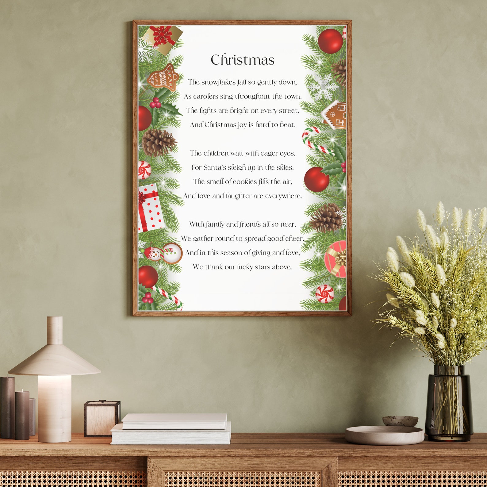 Christmas Poem Christmas Poem Card Christmas Prayer Christmas Wall Art ...