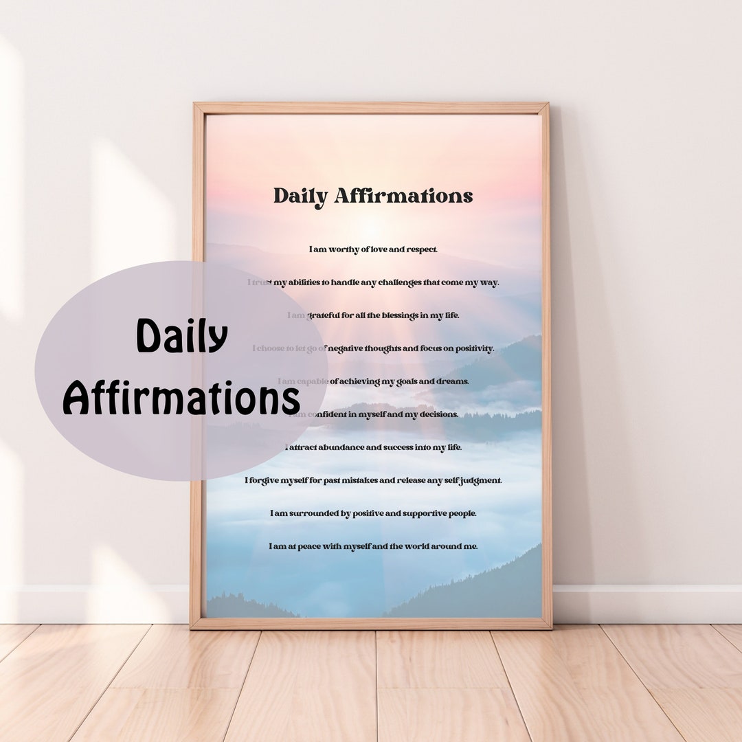 Daily Affirmations Morning Routine New Years Resolution Positive ...
