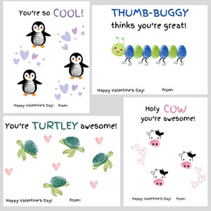 Kids Valentines Day Card Handprint Card DIY Valentine's Day Card for ...