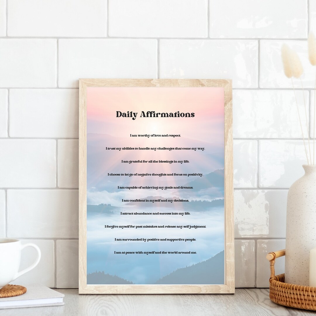 Daily Affirmations Morning Routine New Years Resolution Positive ...