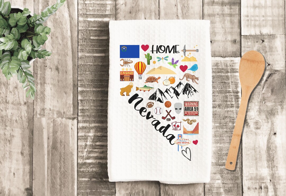 Nevada Kitchen Towel | Housewarming Gift | Gift for Home | NV Souvenir ...