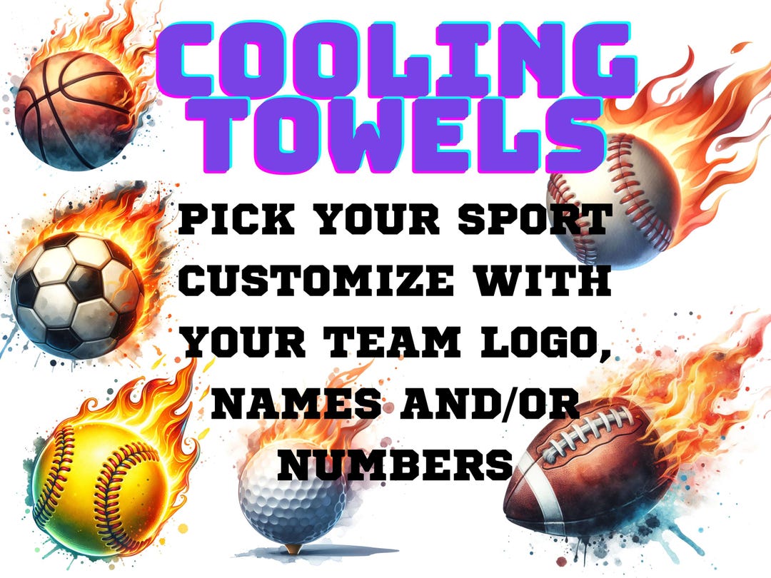 Personalized Cooling Sport Towels | Baseball, Softball, Tennis, Soccer ...